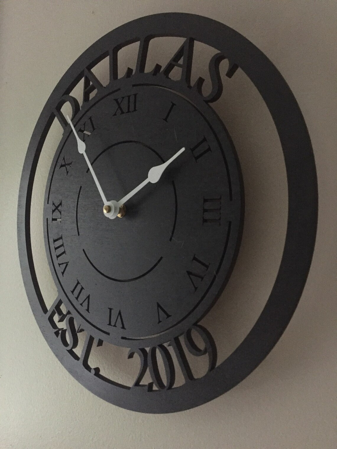 Personalized Family Name Clock-laser Cutout Clock-personalized | Etsy