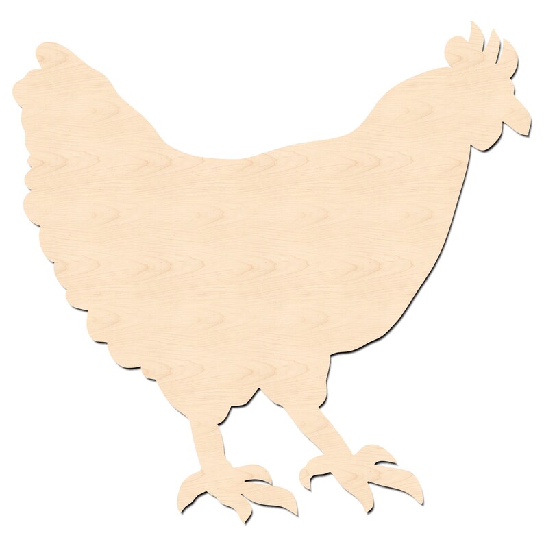 Wooden Chicken Cutout-laser Cut Chicken Shape-farm Animal - Etsy