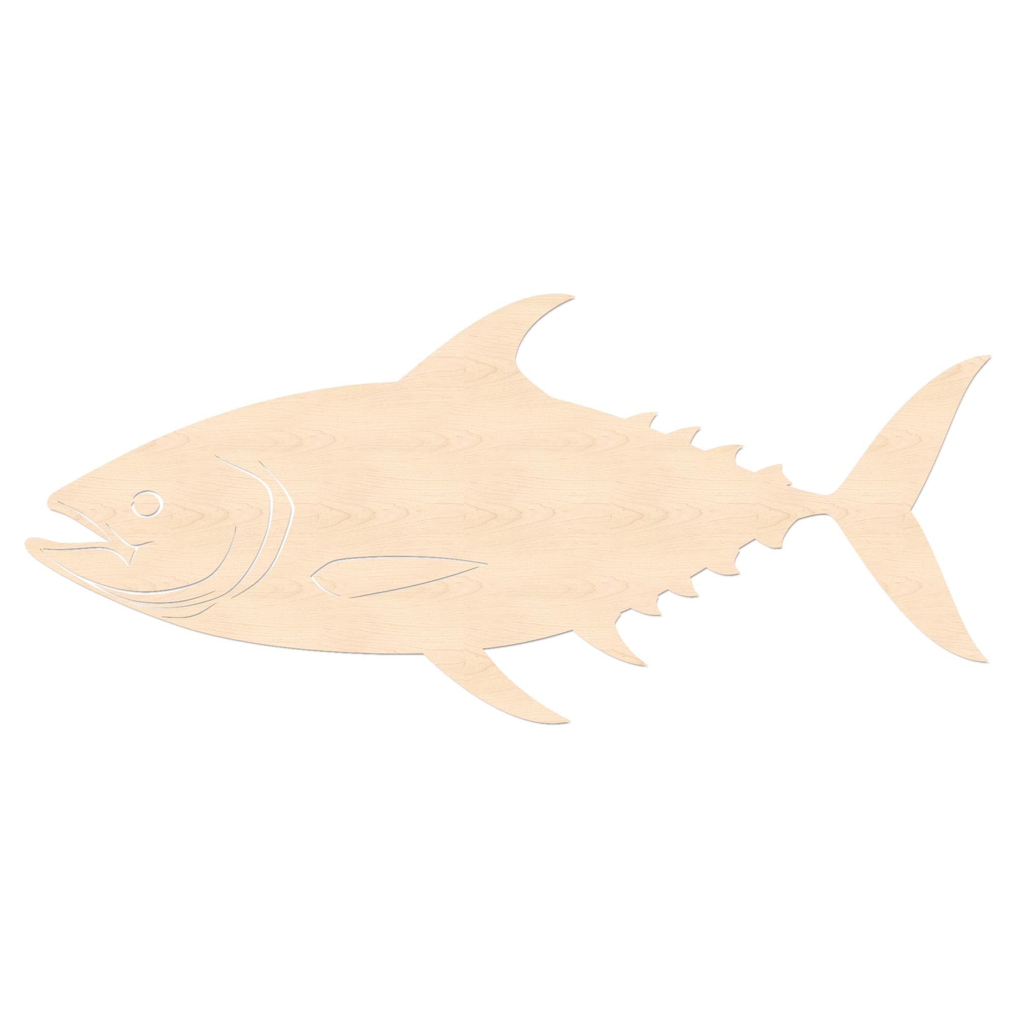 Wooden Tuna Shape- Laser Cut Tuna - Etsy