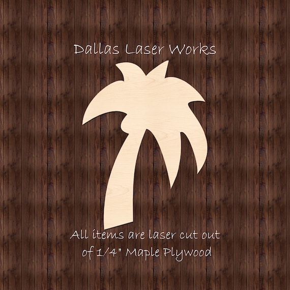 Palm Tree Shape Wooden Palm Tree Cutout | Etsy