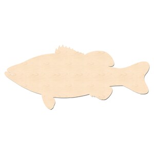 Largemouth Bass Cutout-laser Cut Wooden Largemouth Bass Blank ...
