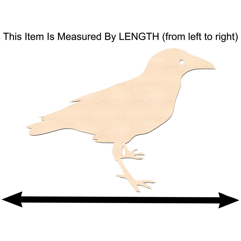 Laser Cut Crow Shape- Wooden Crow Cutout - Etsy