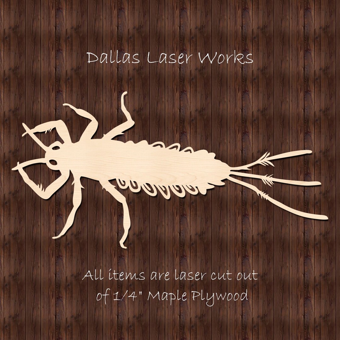 Mayfly Nymph Shape-wooden Mayfly Nymph Cutout - Etsy