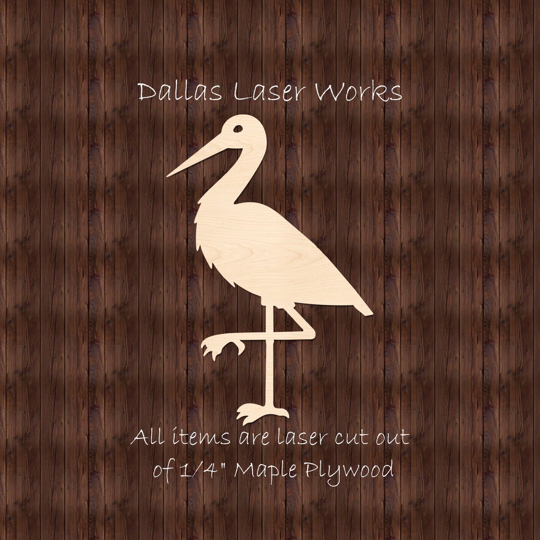 Crane Cutout-unfinished Crane Shape - Etsy