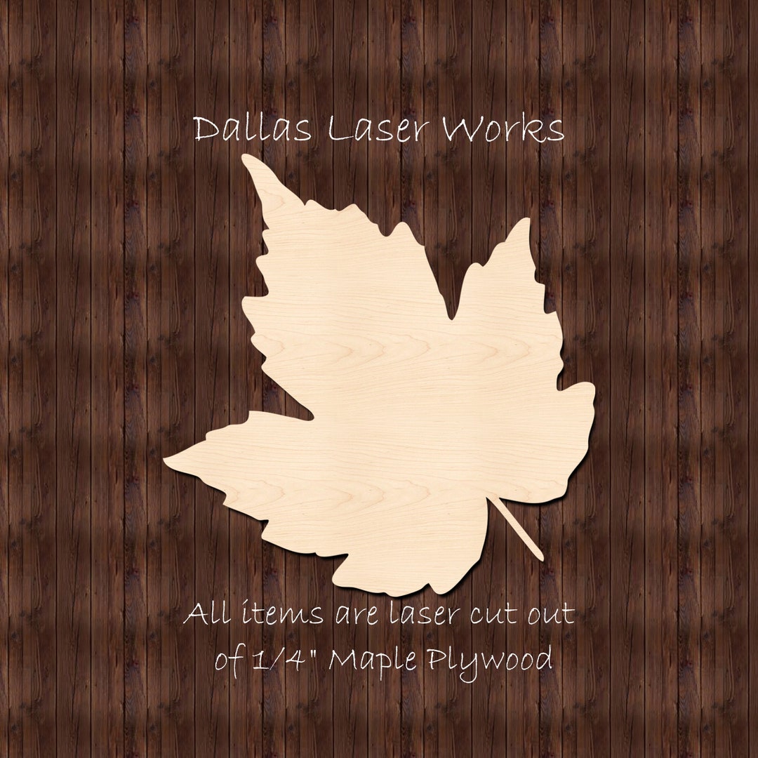 Maple Leaf Cutout-wooden Maple Leaf Blank-laser Cut Maple Leaf - Etsy
