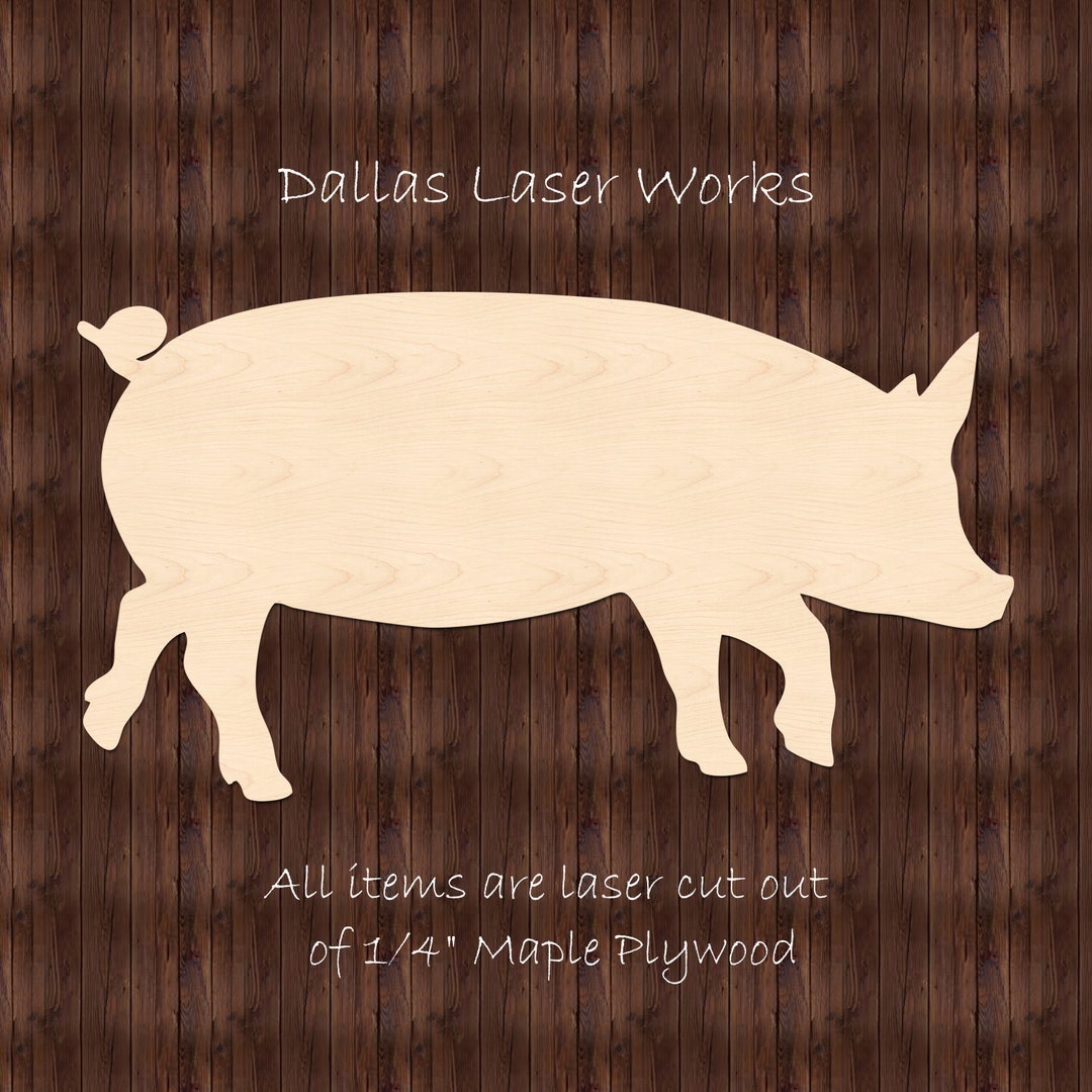 Pig Shape-laser Cut Pig - Etsy