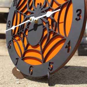 Halloween Spider Clock-laser Cut Clock - Etsy