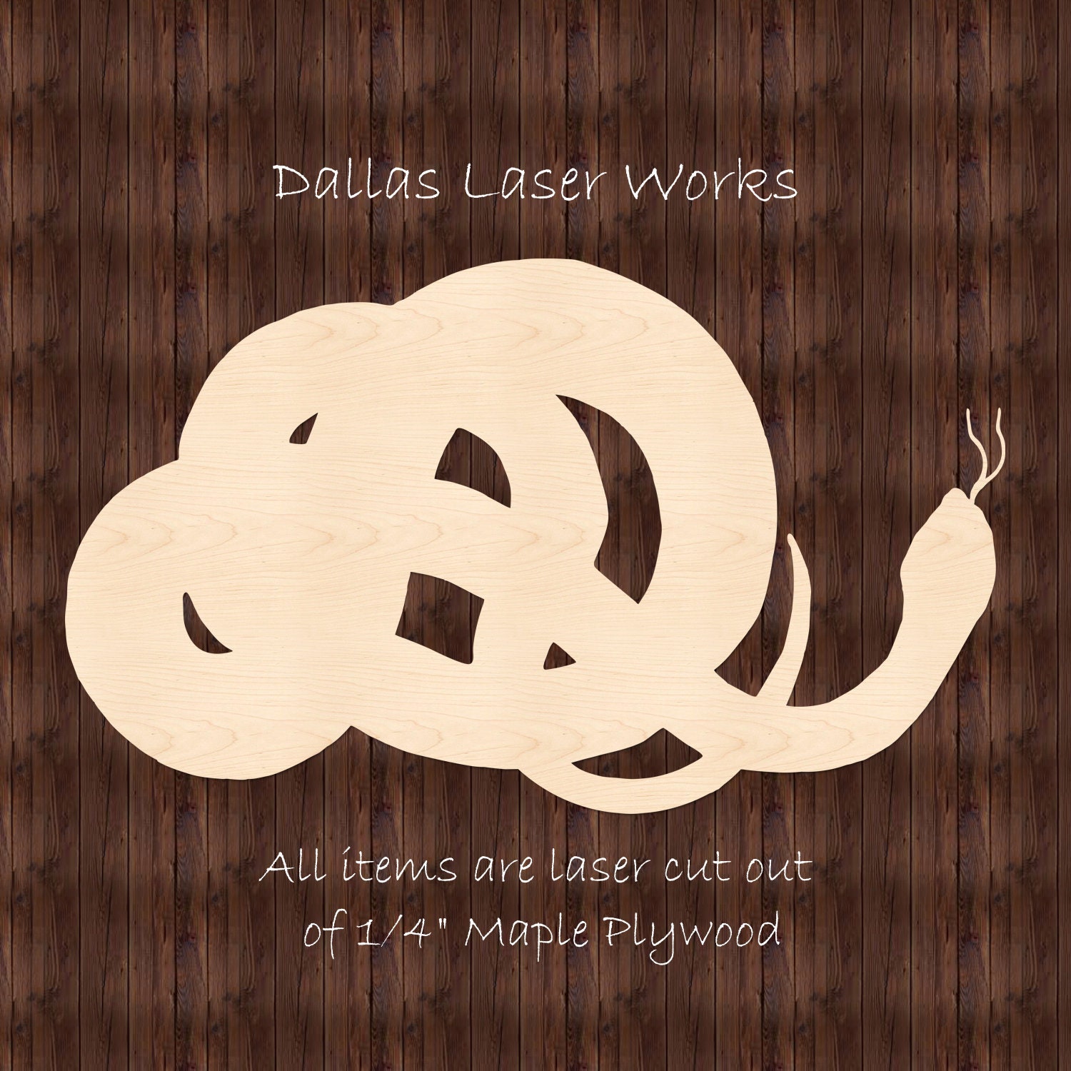 Snake Cutout-laser Cut Wooden Snake - Etsy