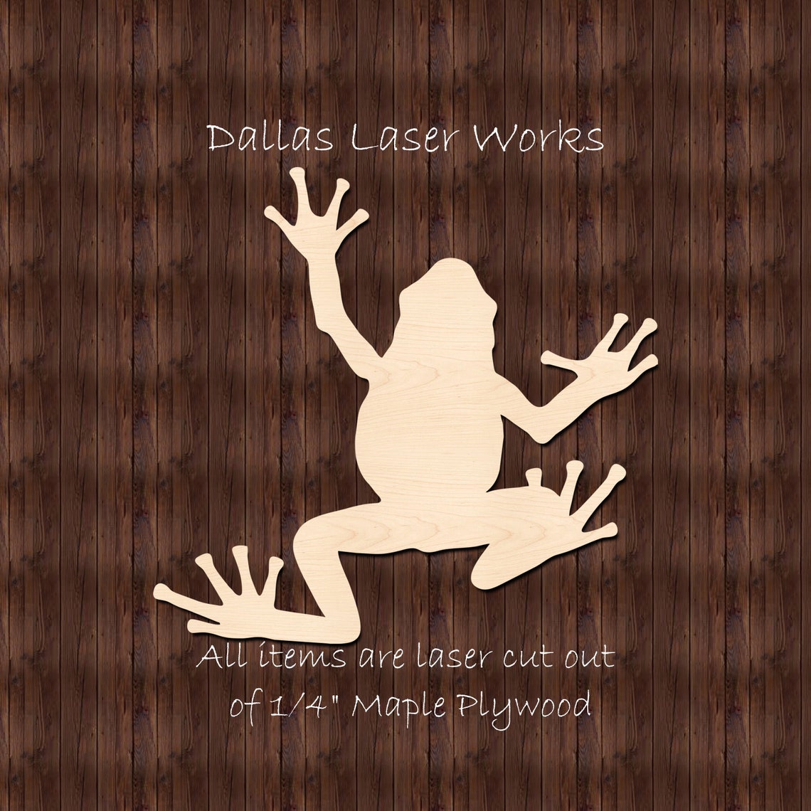 Maple Wood Frog Cutout-Laser Cut Frog-Frog Shape | Etsy