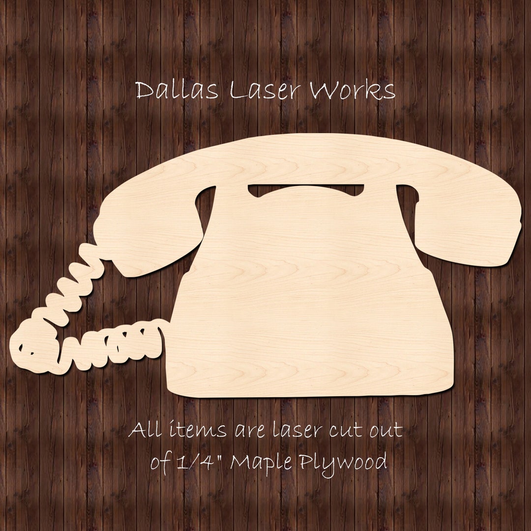 Wood Telephone-telephone Shape-laser Telephone Cutout - Etsy