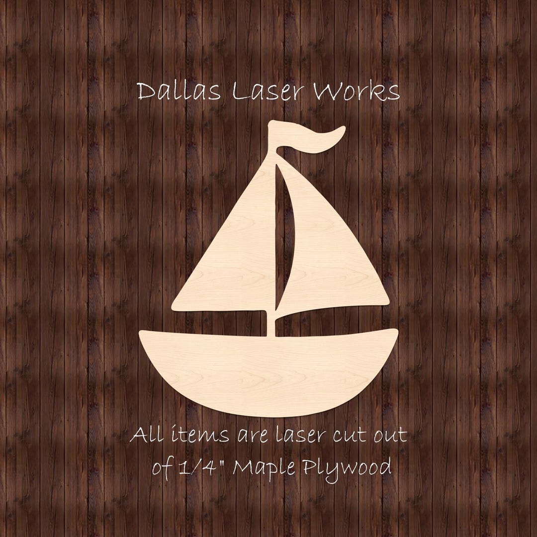 Sailboat- Wooden Sailboat Cutout- Laser Cut Sailboat - Etsy