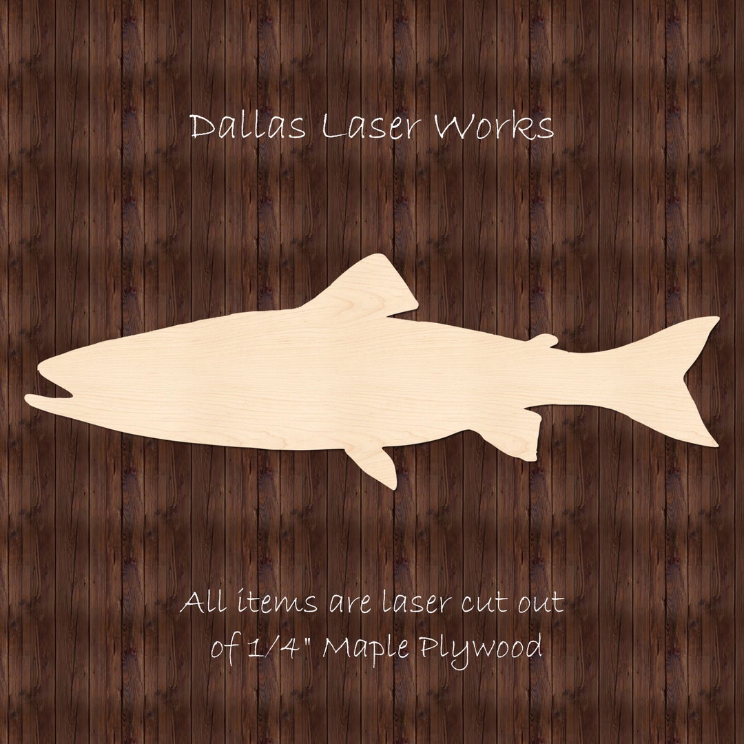 Red Trout Fish Cutout-wooden Fish - Etsy
