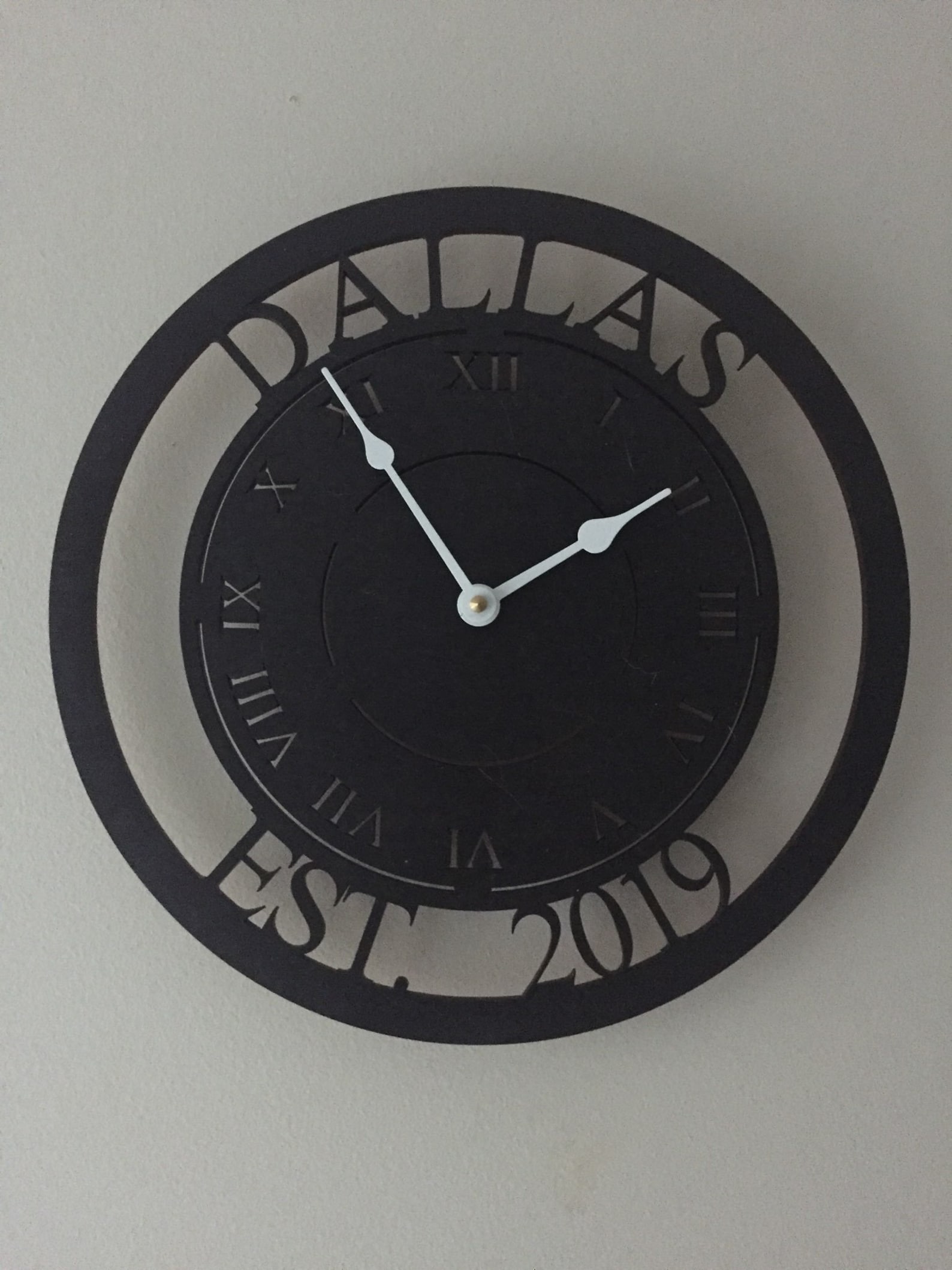 Personalized Family Name Clock-laser Cutout Clock-personalized | Etsy