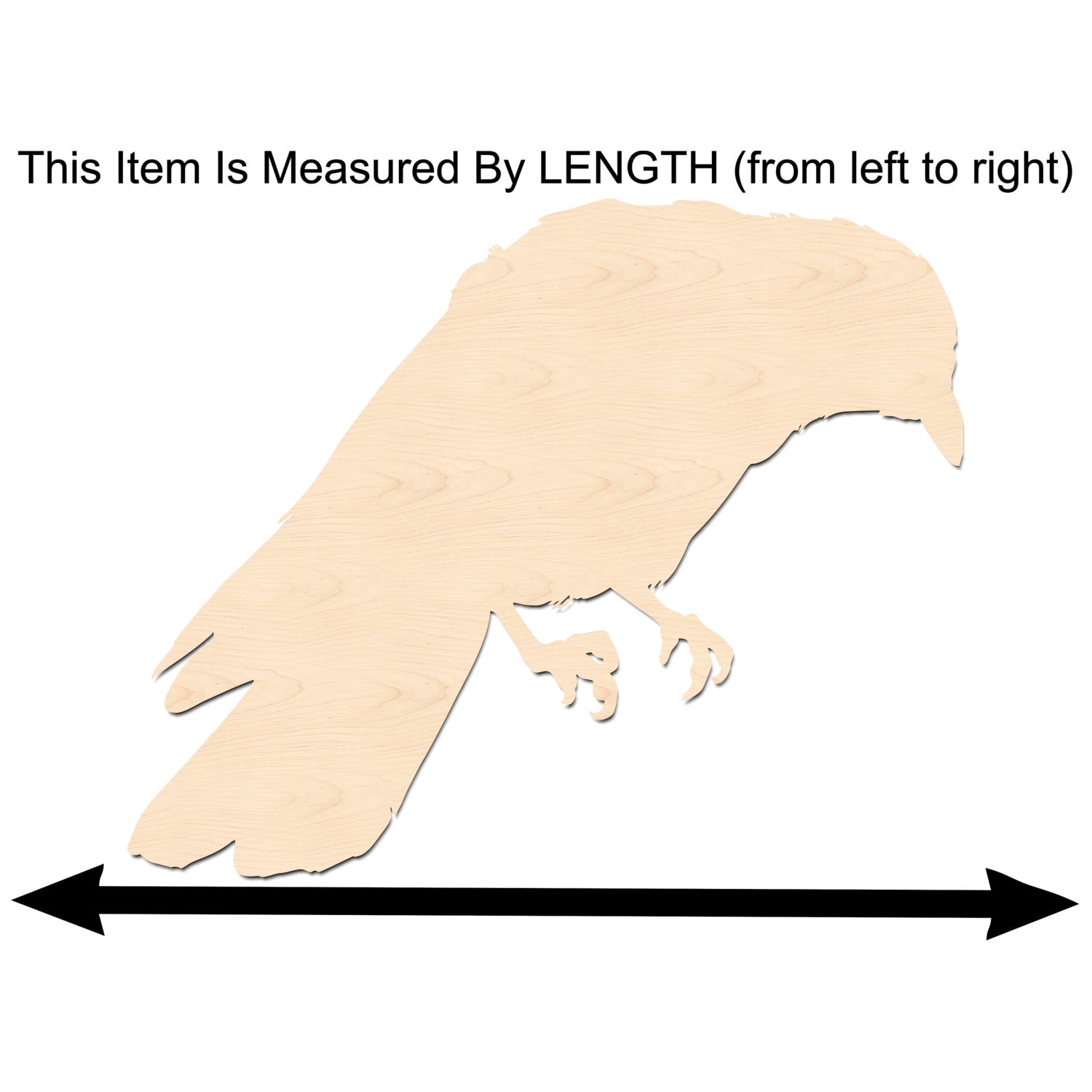 Crow Blank-unfinished Crow Shape-crow Cutout - Etsy