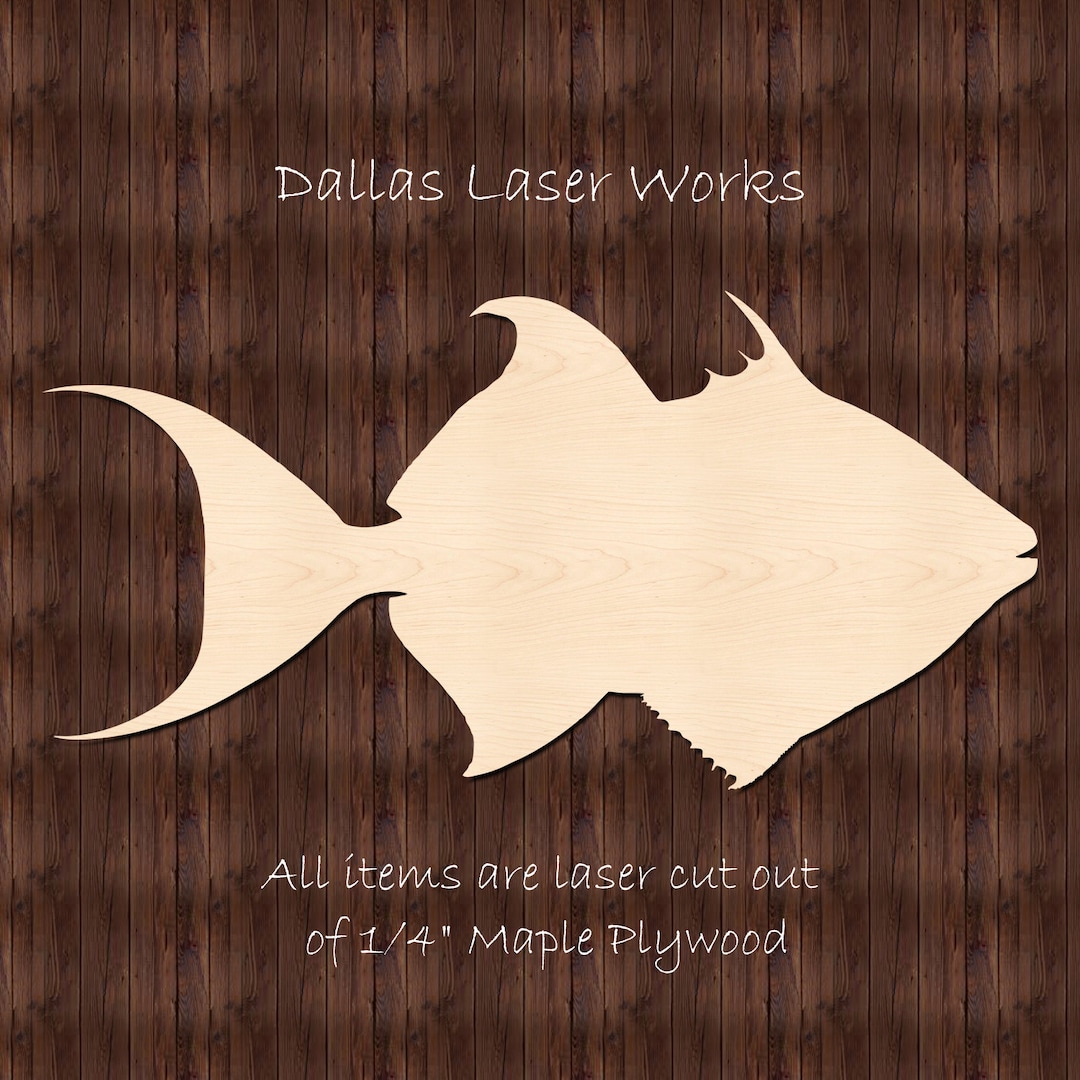 Queen Triggerfish Shape-wooden Queen Triggerfish Cutout - Etsy