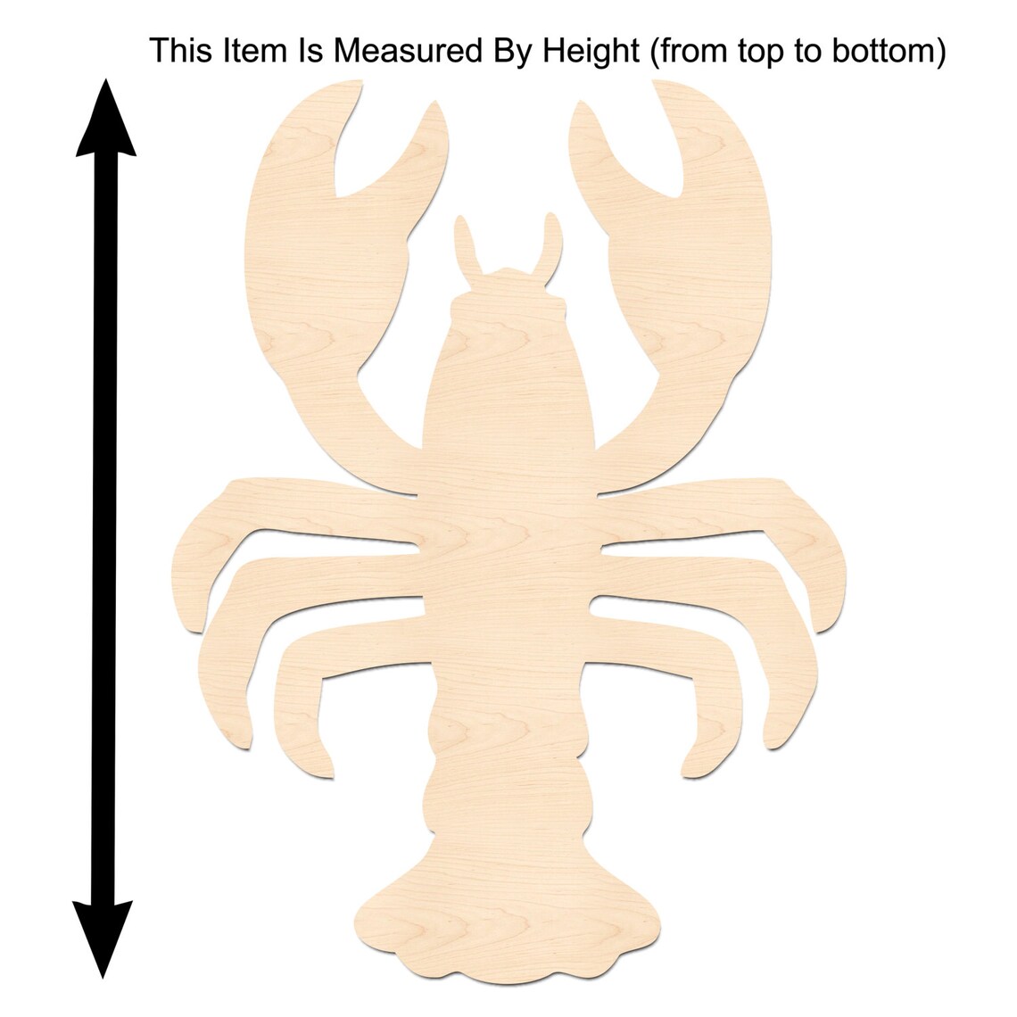 Lobster Cutout-Unfinished Wooden Lobster Shape | Etsy