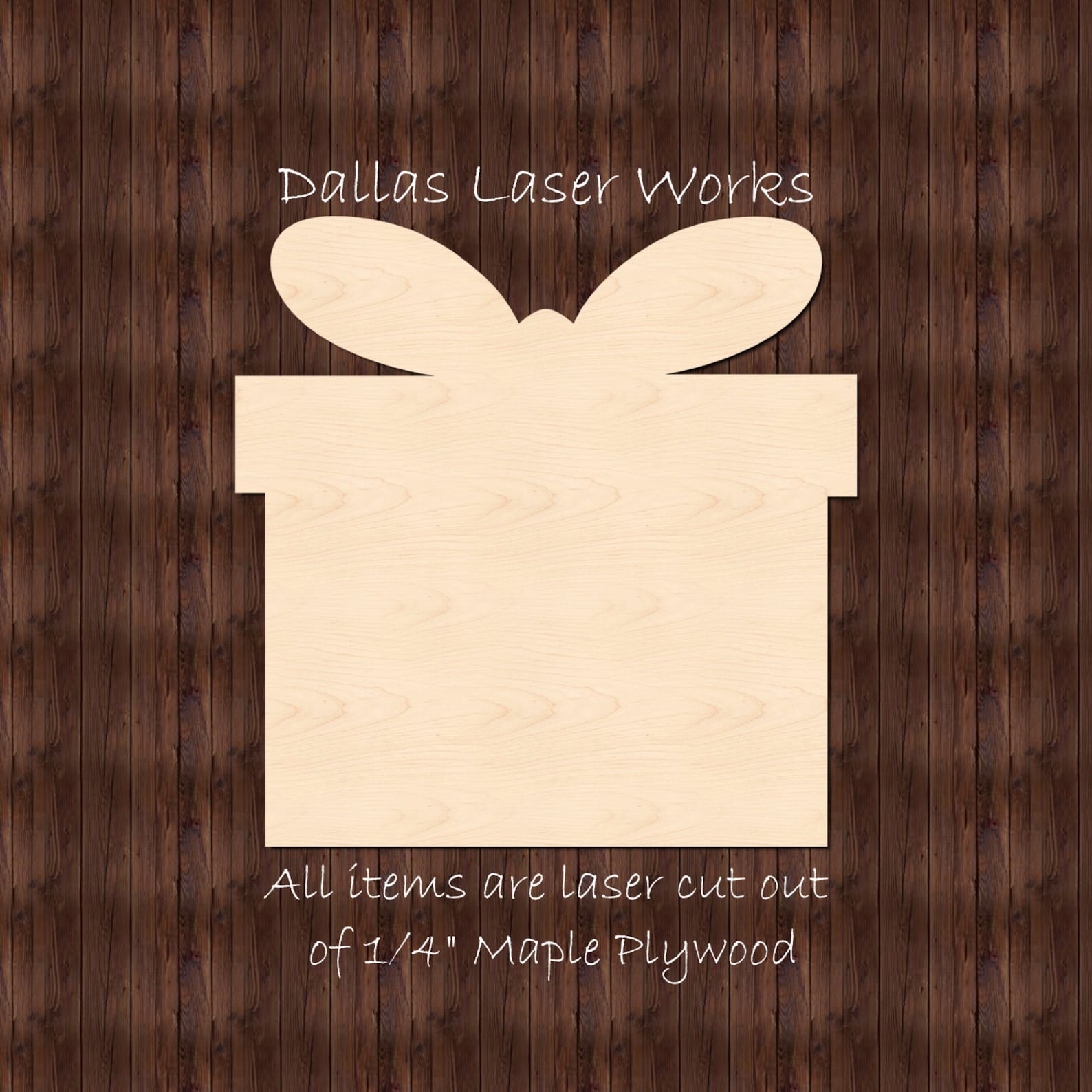 Present Cutout-christmas Present Shape-wooden Present Blank - Etsy UK