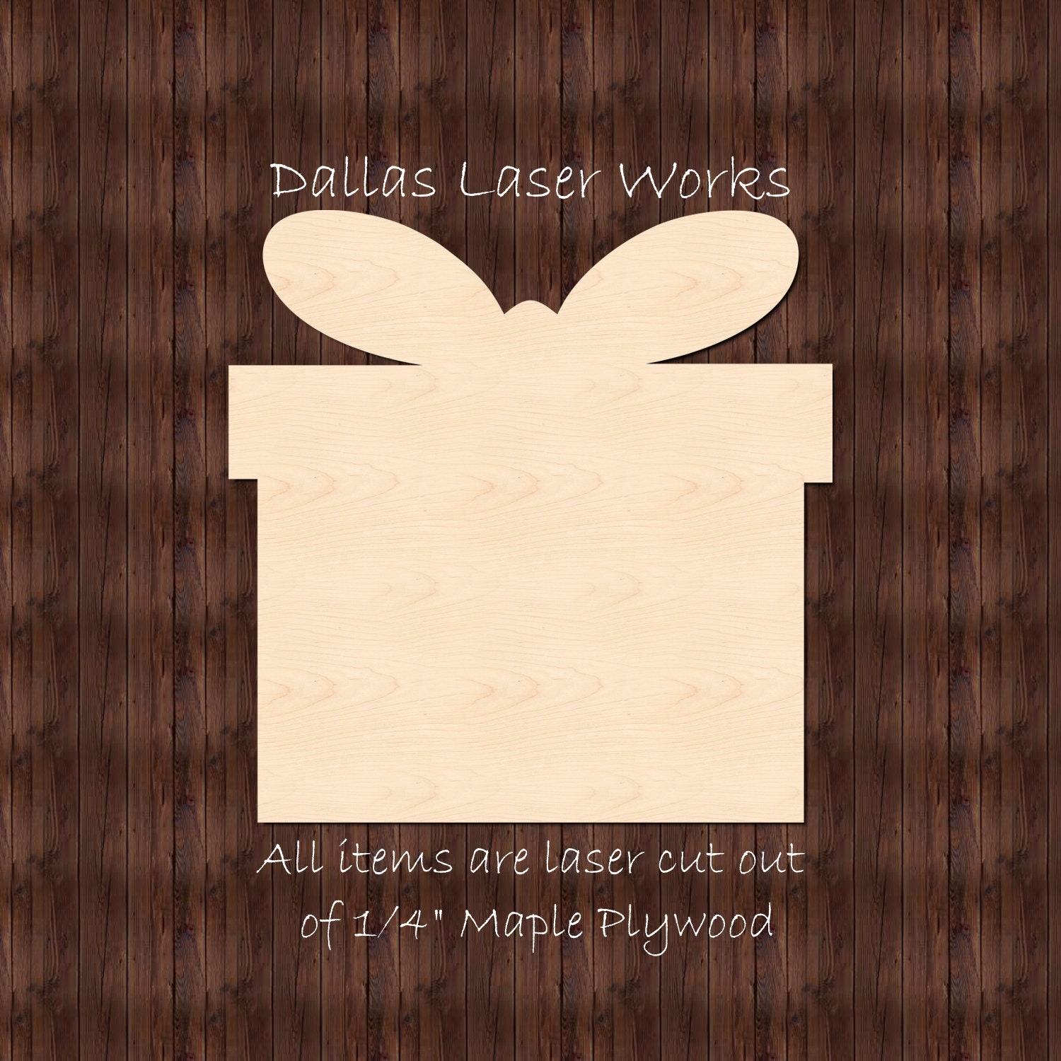 Present Cutout-christmas Present Shape-wooden Present Blank - Etsy UK