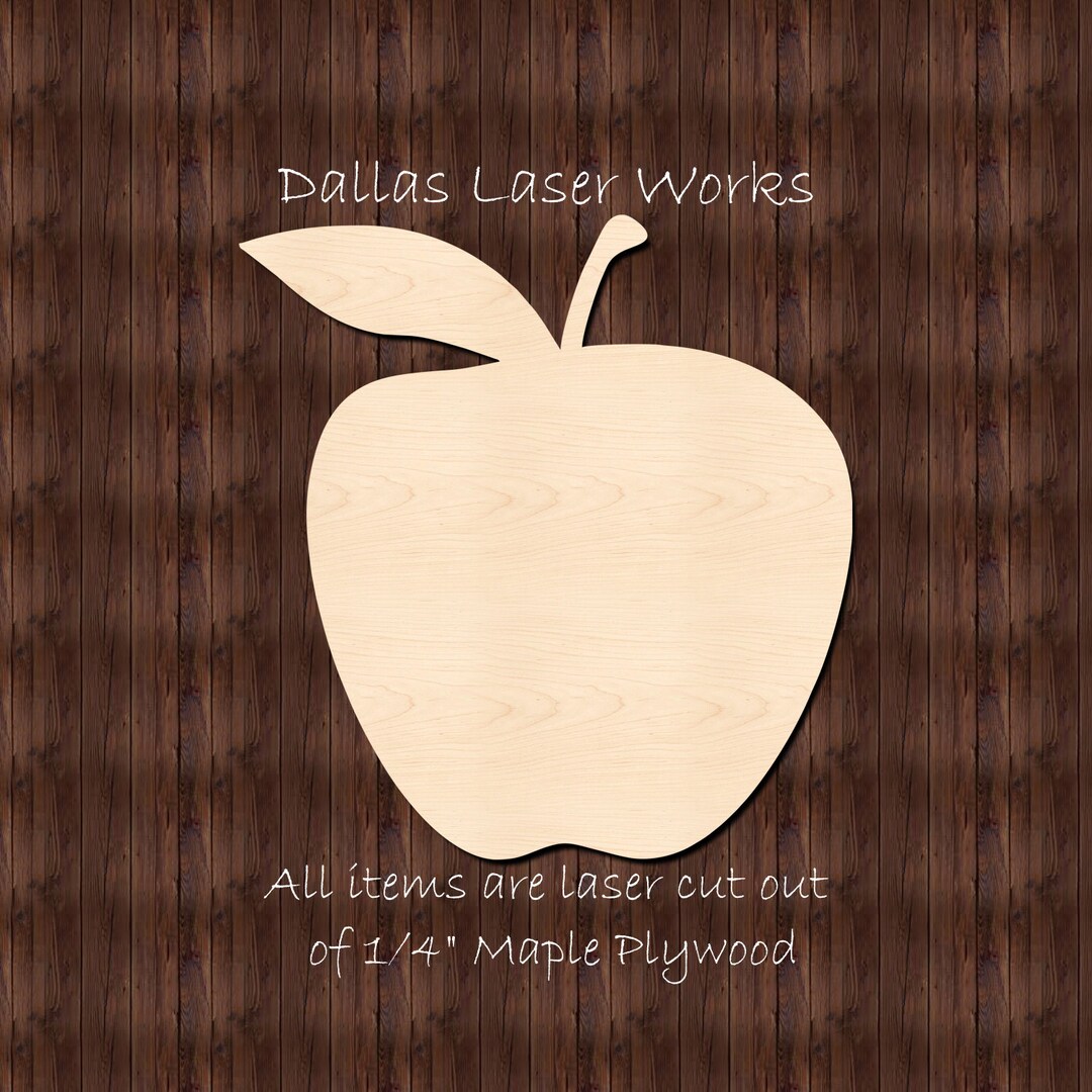 Apple Cutout-laser Cut Apple-apple Shape - Etsy