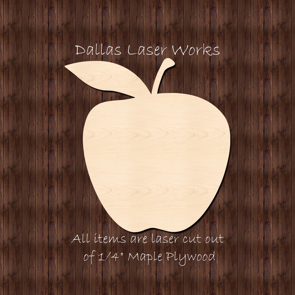 Apple Cutout-laser Cut Apple-apple Shape - Etsy