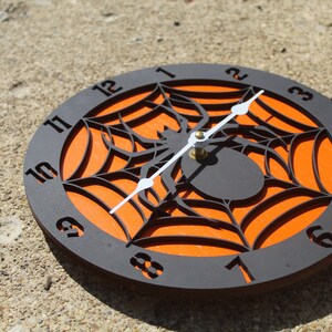 Halloween Spider Clock-laser Cut Clock - Etsy