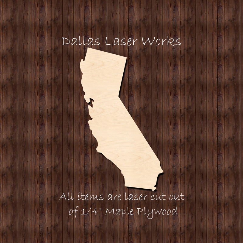 Wood California Cut Out - Etsy