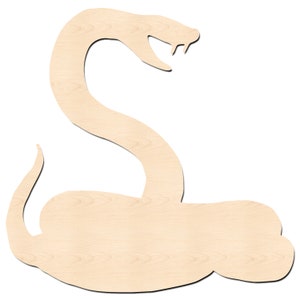 Laser Cut Wooden Snake Shape - Unfinished Snake Shape - Wooden Cutout ...