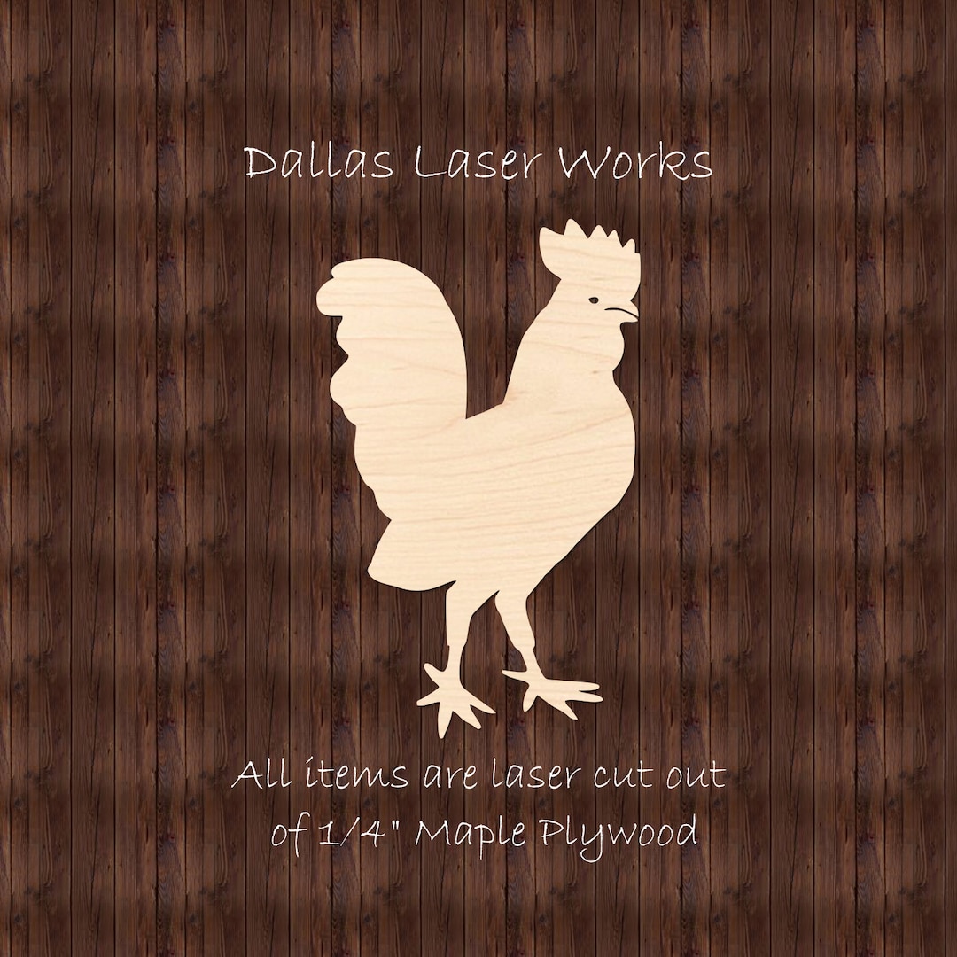 Rooster Shape- Unfinished Rooster Cutout - Etsy