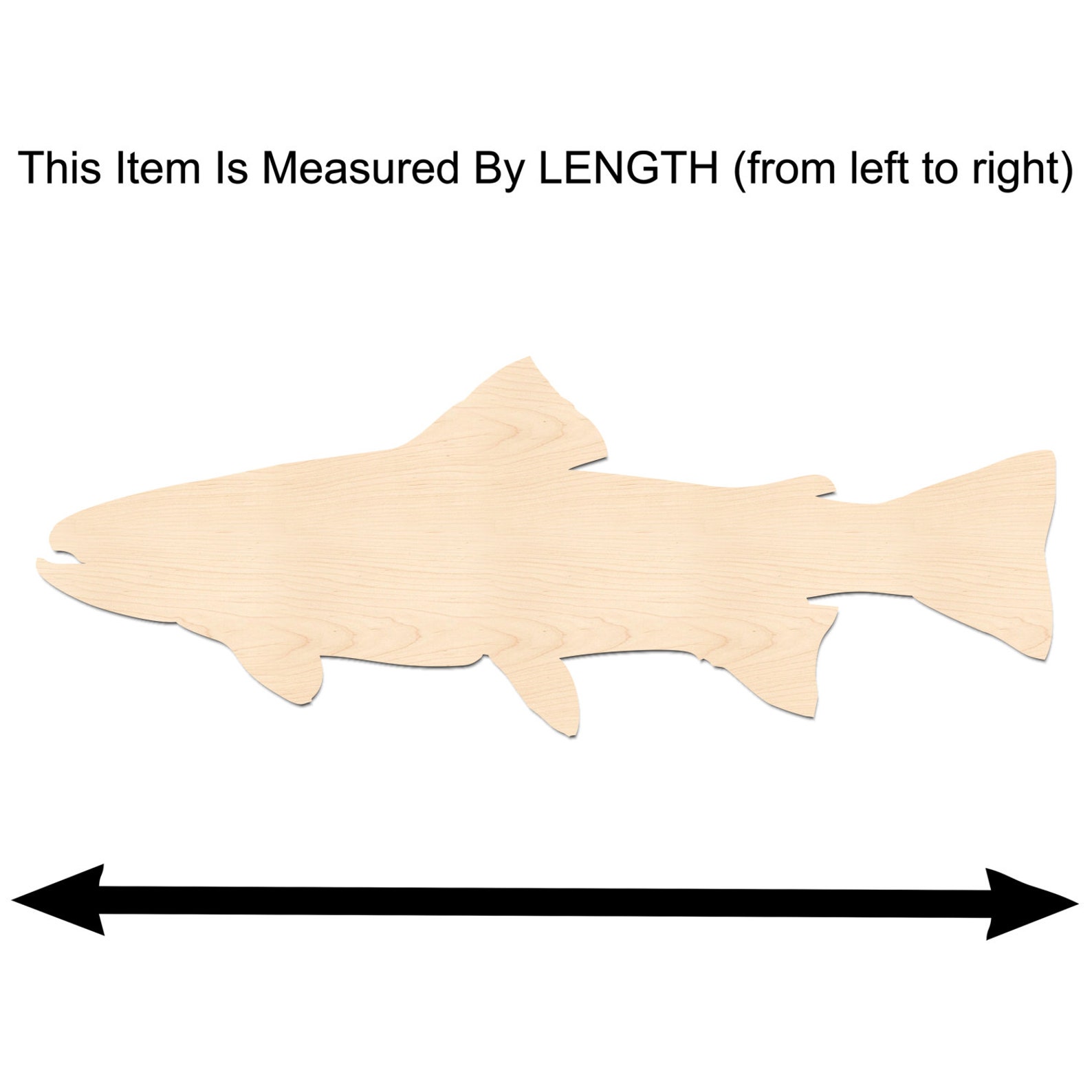 Trout Fish Shape-wooden Trout Cutout-laser Cut Trout - Etsy