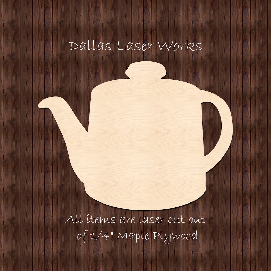 Teapot Cutout-laser Cut Wooden Teapot - Etsy