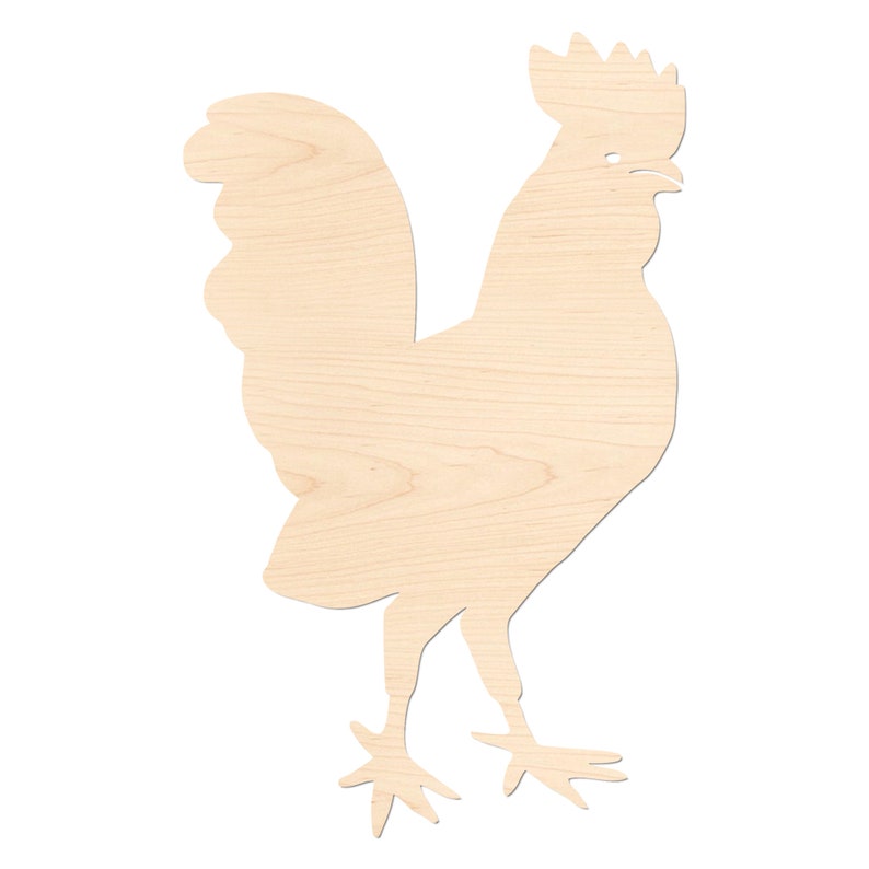 Rooster Shape Unfinished Rooster Cutout - Etsy