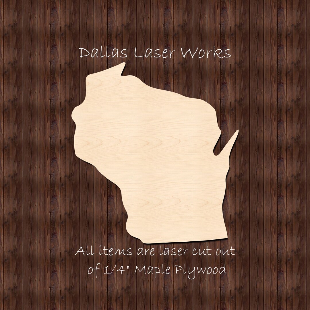 Wisconsin Cutout-wisconsin Shape-state Shapes - Etsy