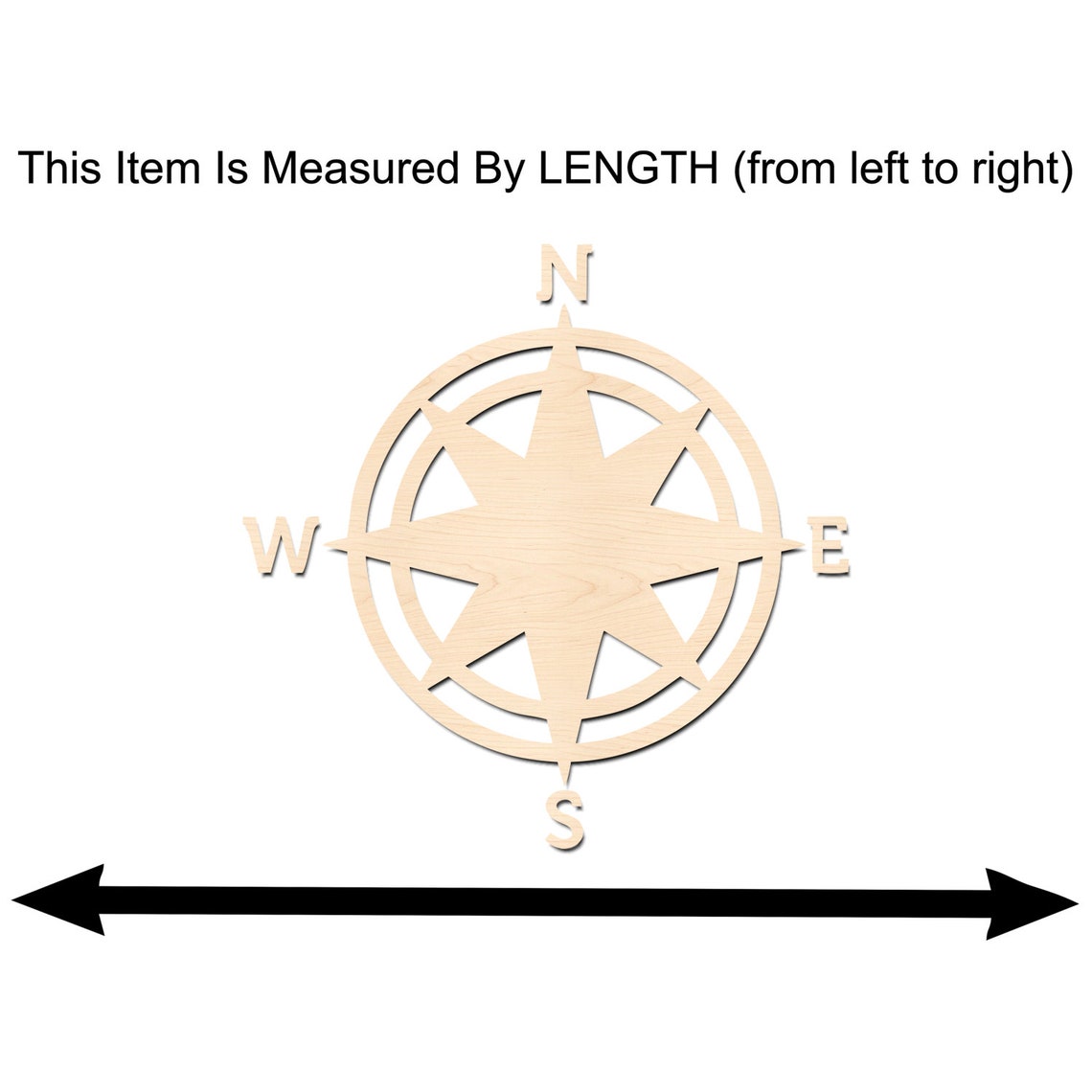 Compass Shape-compass Cutout-laser Cut Compass | Etsy