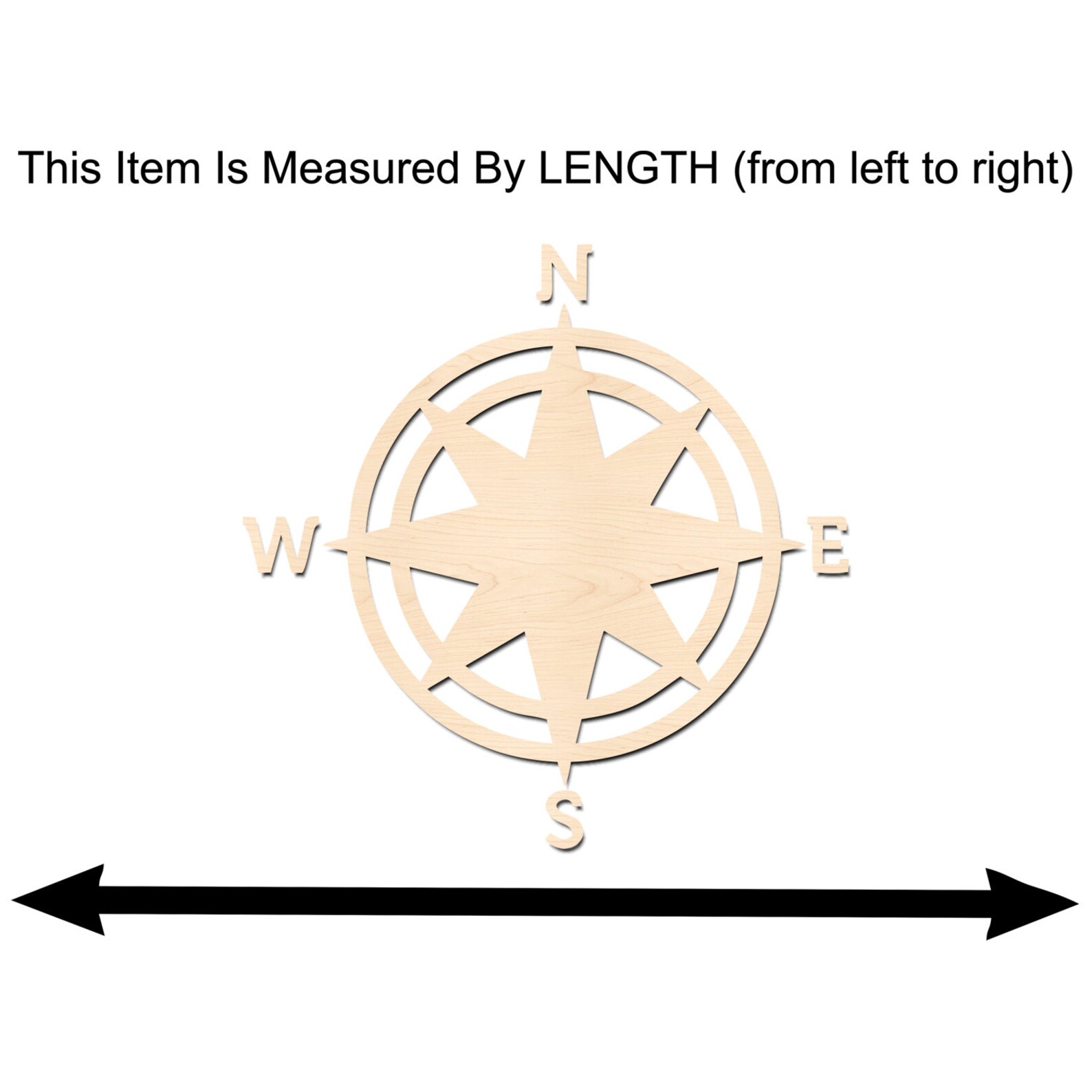 Compass Shape-compass Cutout-laser Cut Compass | Etsy