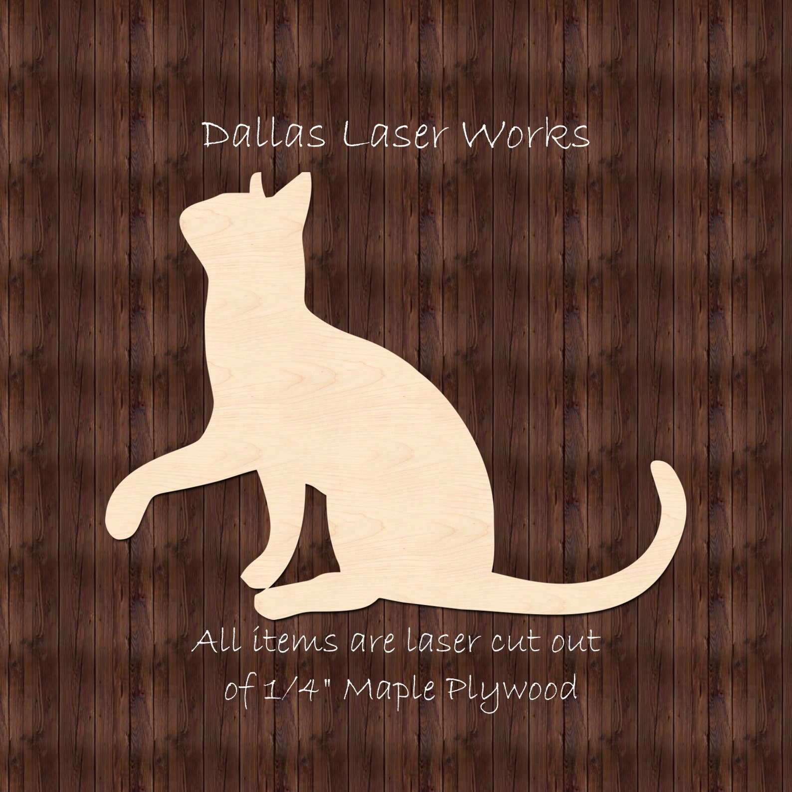 Cat Shape Cutout-laser Cut Wooden Cat Shape-wood Cat Cutout - Etsy