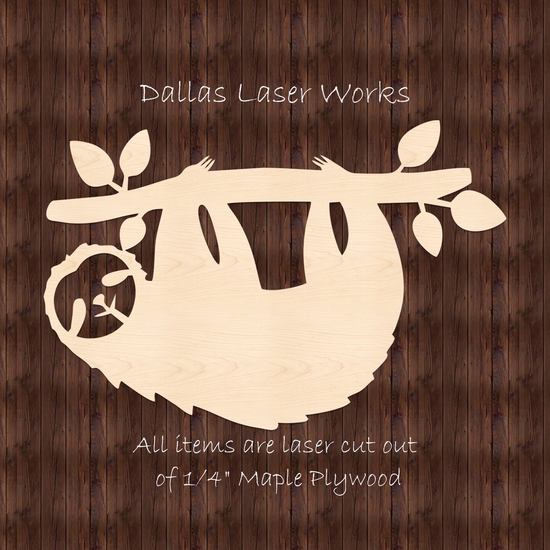 Sloth Cutout-laser Cut Wooden Sloth Shape - Etsy