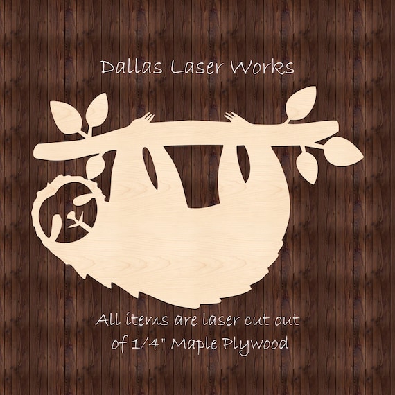 Sloth Cutout-laser Cut Wooden Sloth Shape | Etsy