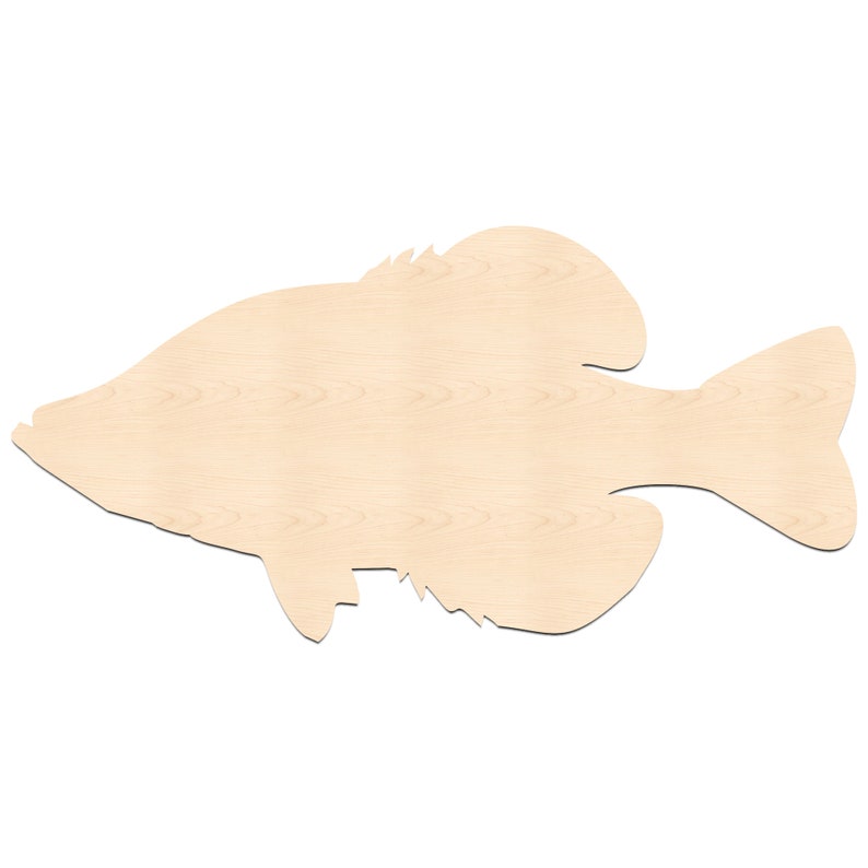 Crappie Shape-wooden Crappie Cutout-laser Cut Fish Shape - Etsy