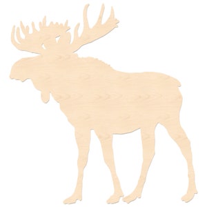 Wooden Moose Shape - Unfinished Moose Shape - Laser Cut Moose - Etsy