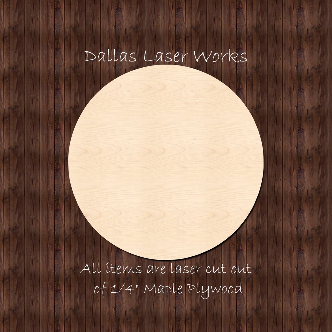Wooden Circle Cutout-laser Cut Circle-circle Shape - Etsy