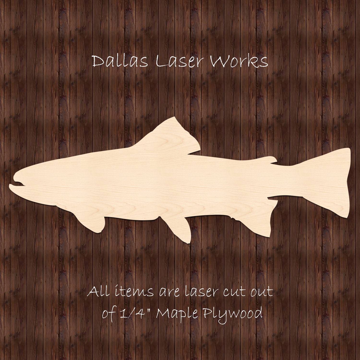Trout Fish Shape-wooden Trout Cutout-laser Cut Trout - Etsy