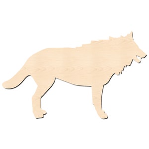 Wood Wolf Shape- Unfinished Wolf Shape-laser Cut Wolf - Etsy
