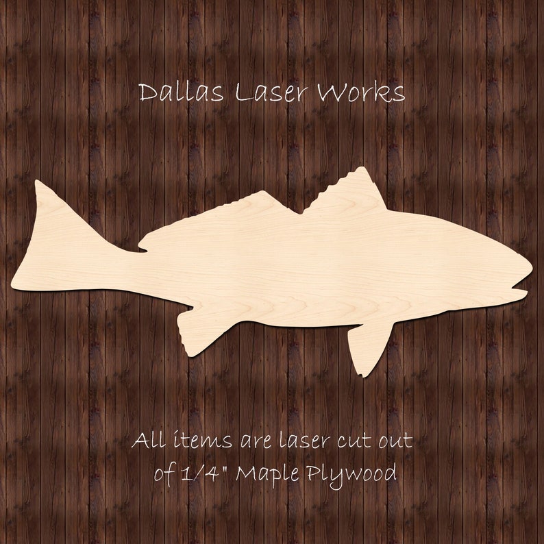 Redfish Cutout-unfinished Wooden Redfish Shape - Etsy
