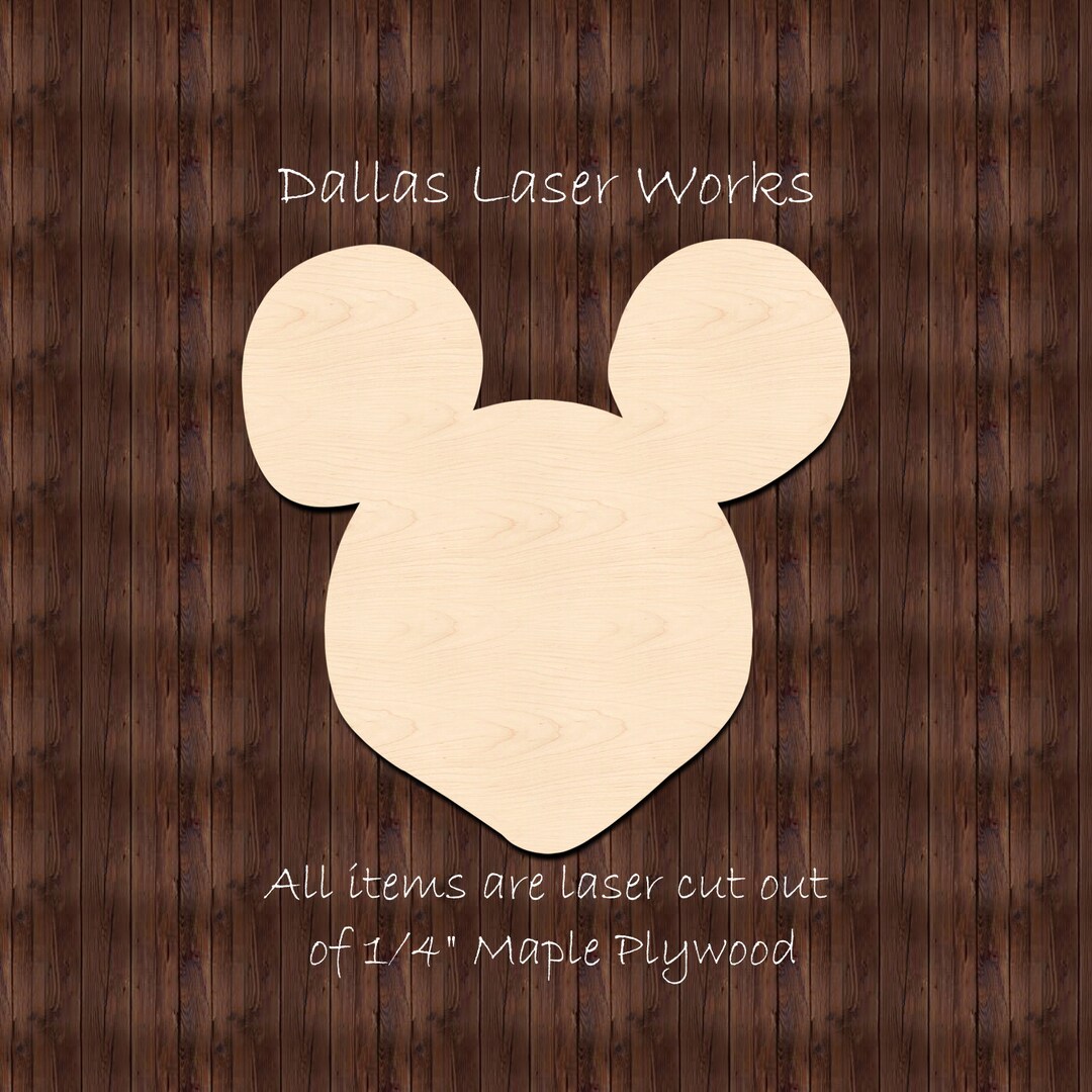 Mouse Head Cutout-laser Cut Mouse Head - Etsy