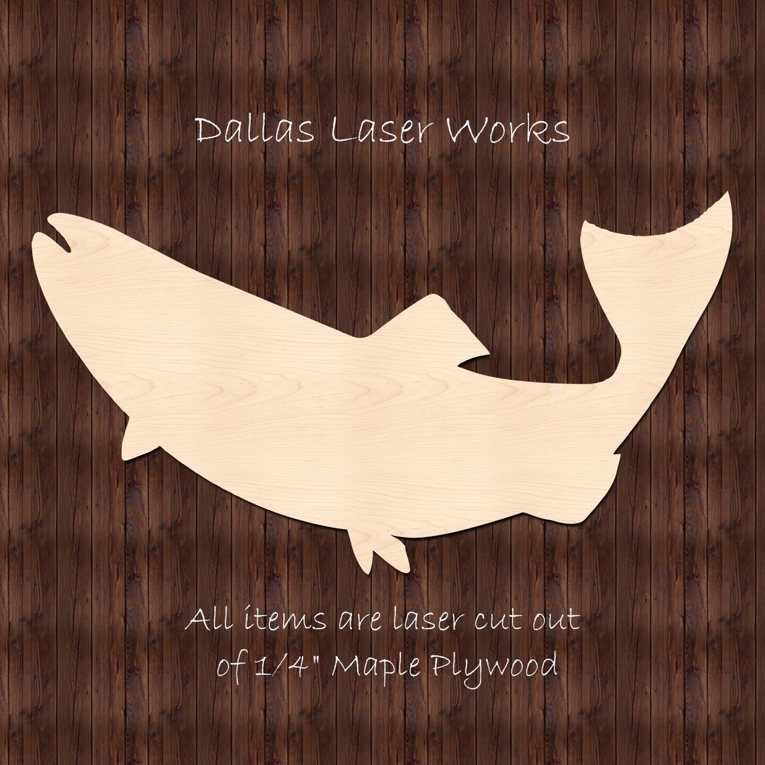 California Salmon Shape-wooden Salmon Cutout - Etsy