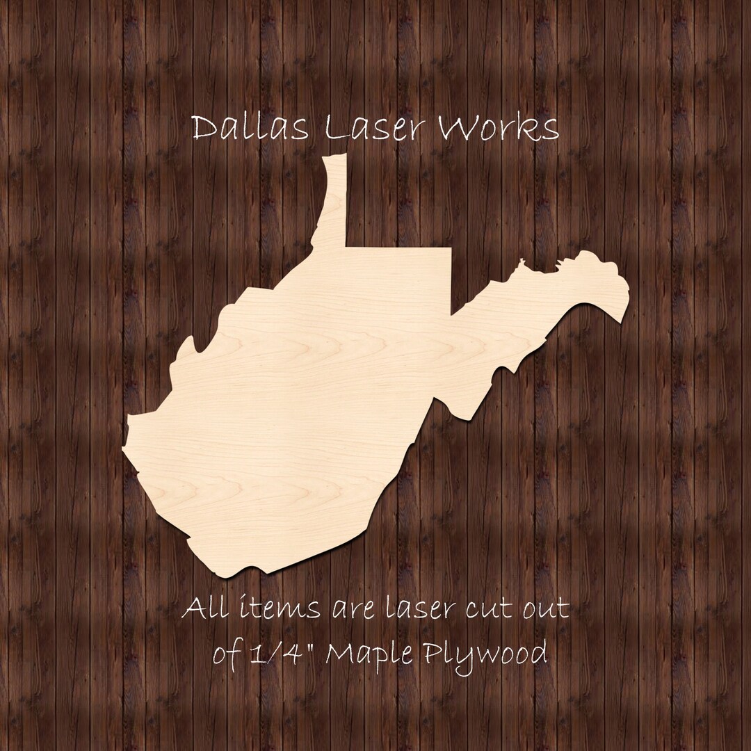 West Virginia-state Shapes-wooden West Virginia Cutout - Etsy