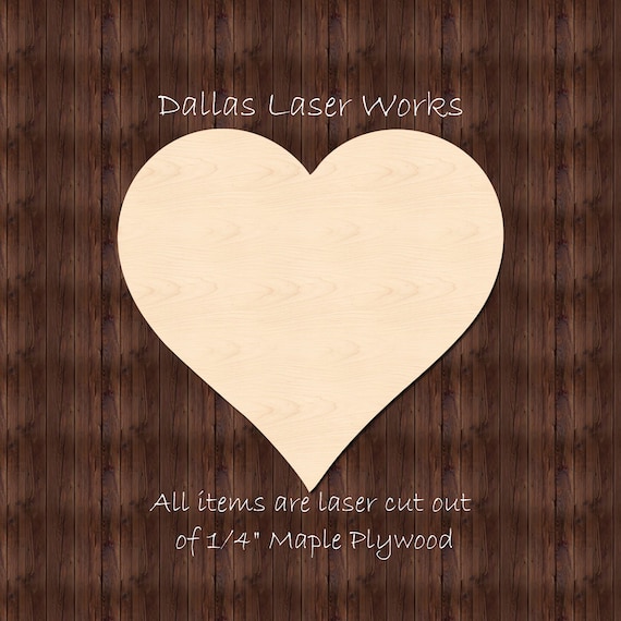 Heart Cutout-unfinished Heart-laser Cut Heart Shape | Etsy