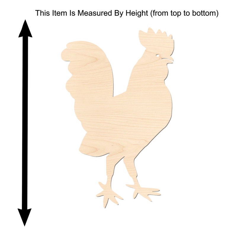 Rooster Shape Unfinished Rooster Cutout - Etsy