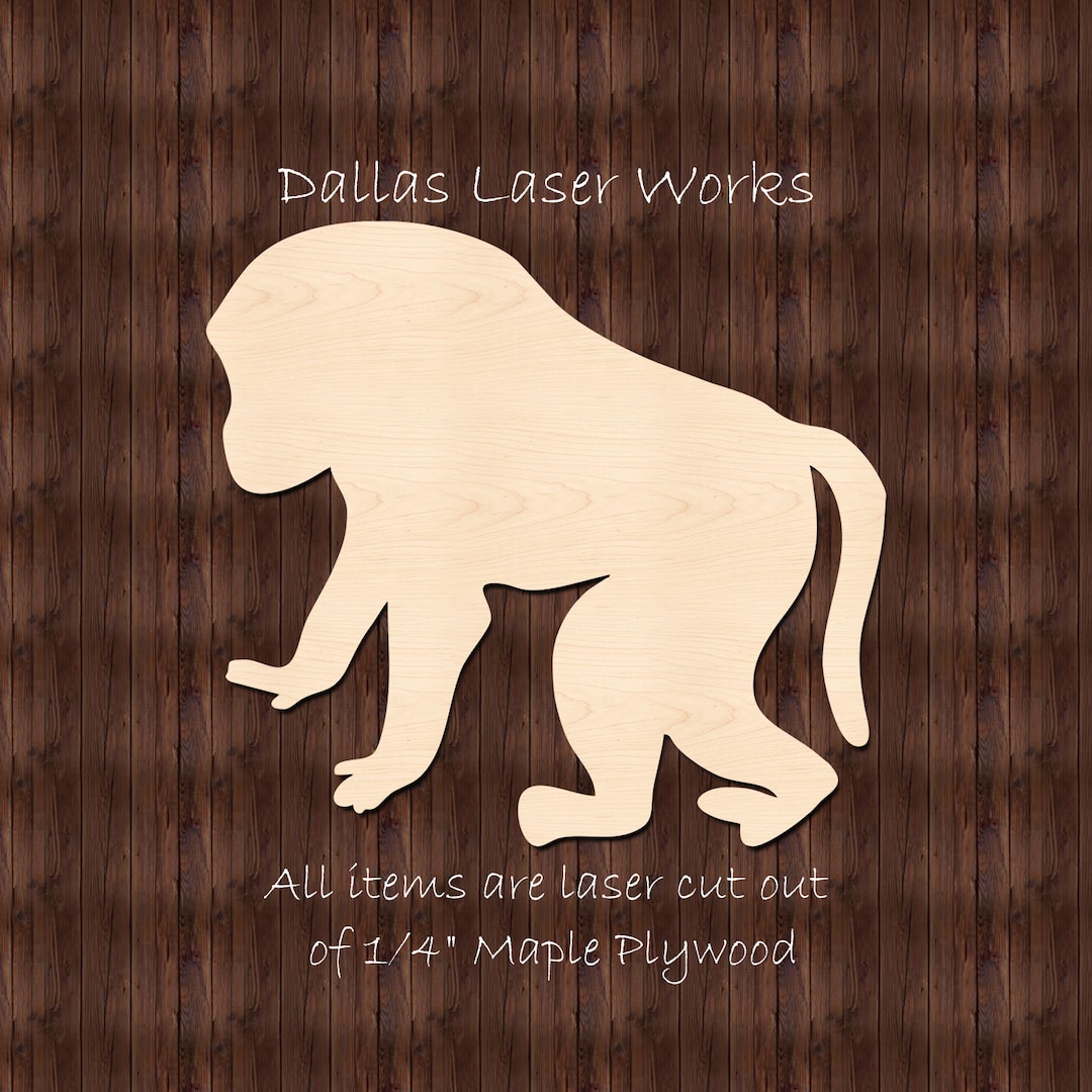 Baboon Shape-animal Cutouts-laser Cut Wooden Baboon - Etsy