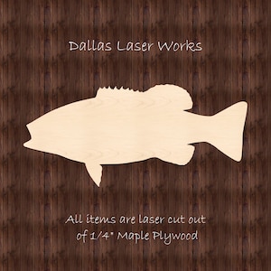 Smallmouth Bass Cutout-wooden Bass Shape-fish Cutouts - Etsy